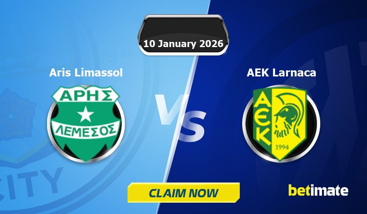 Aris Limassol vs AEK Larnaca Cyprus Division 1 预测 - 赔率和投注技巧 10 Jan 2026