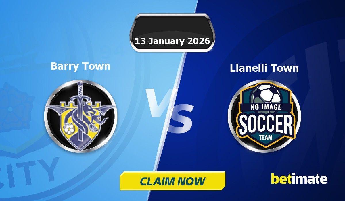 Barry Town vs Llanelli Townの予想 | 専門家のベッティングのヒントと統計情報 13 Jan 2026