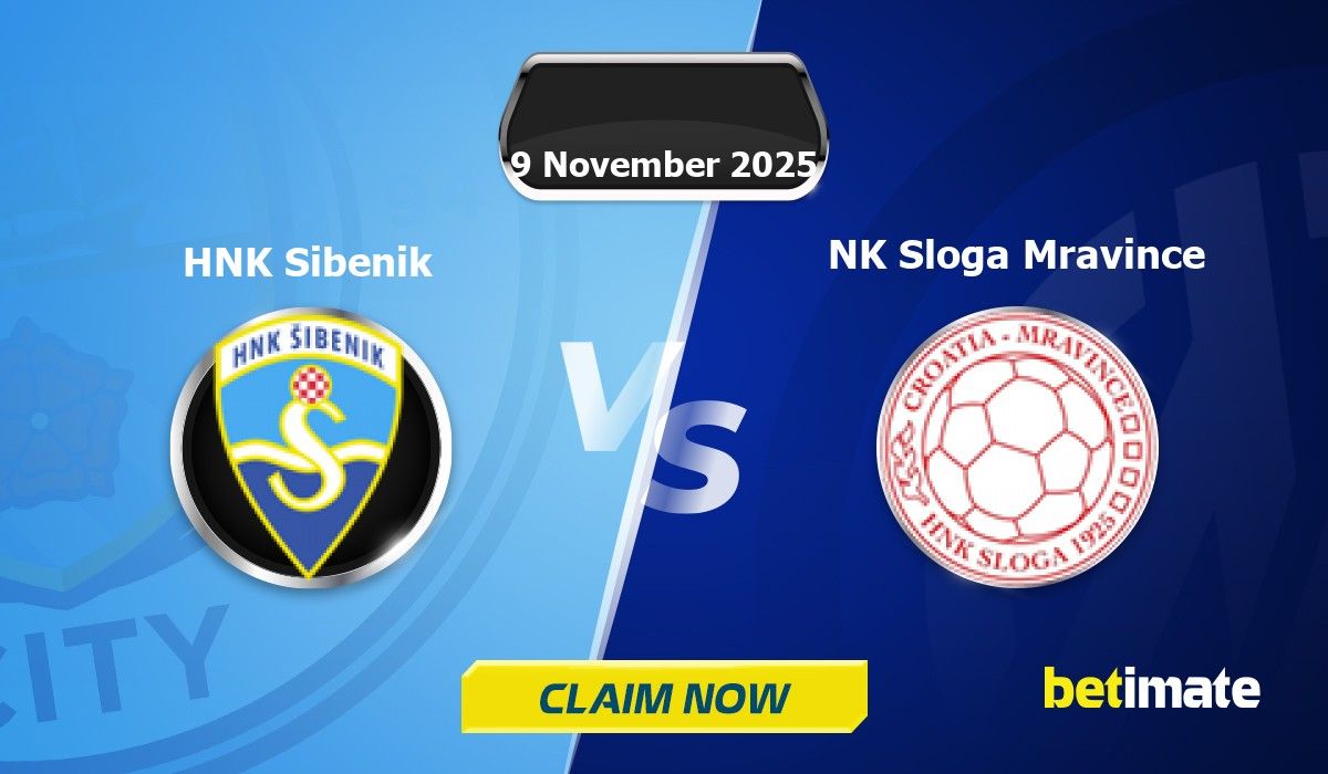 HNK Sibenik vs NK Sloga Mravince 예측 | 전문 베팅 팁 및 통계 09 Nov 2025