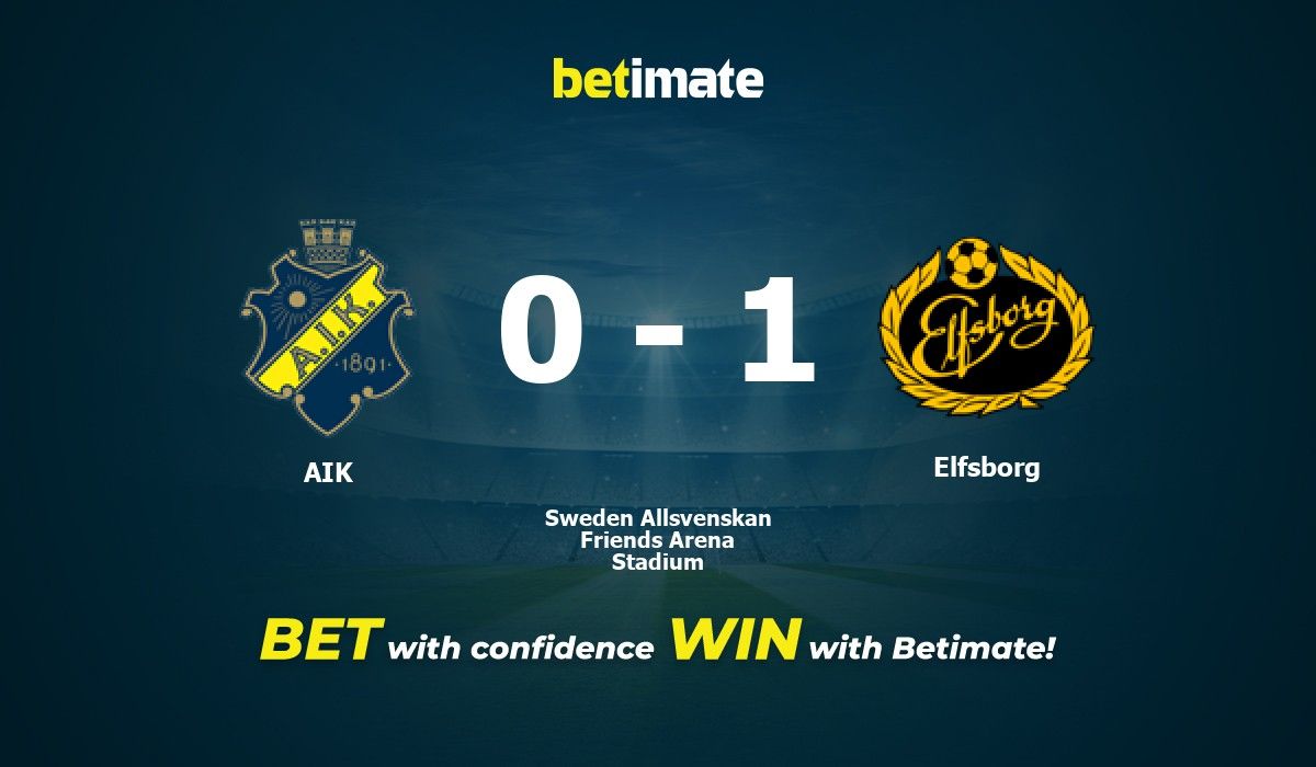 AIK vs Elfsborg Förutsägelse, odds & speltips 2023-11-06