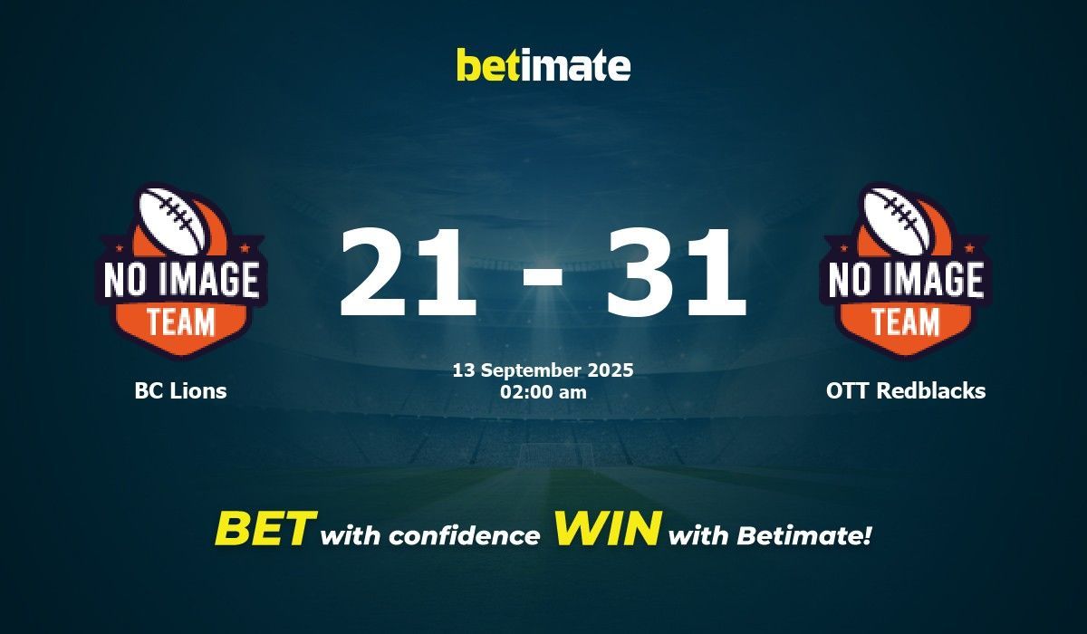 BC Lions vs OTT Redblacks American Football Prediction, Odds & Betting ...