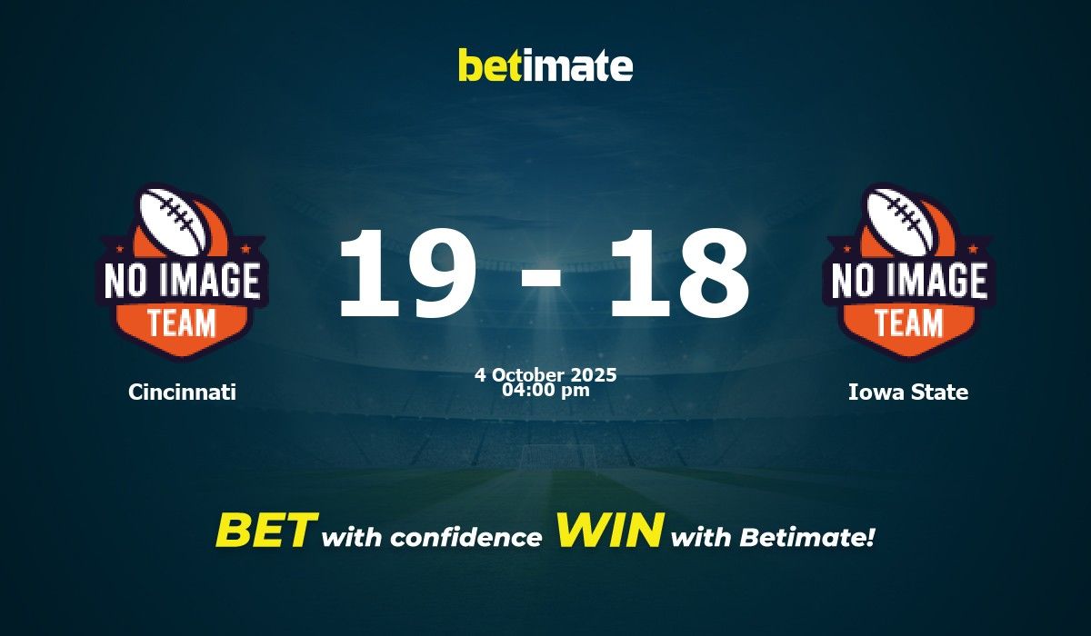 Cincinnati vs Iowa State American Football Prediction, Odds & Betting Tips 10/04/2025