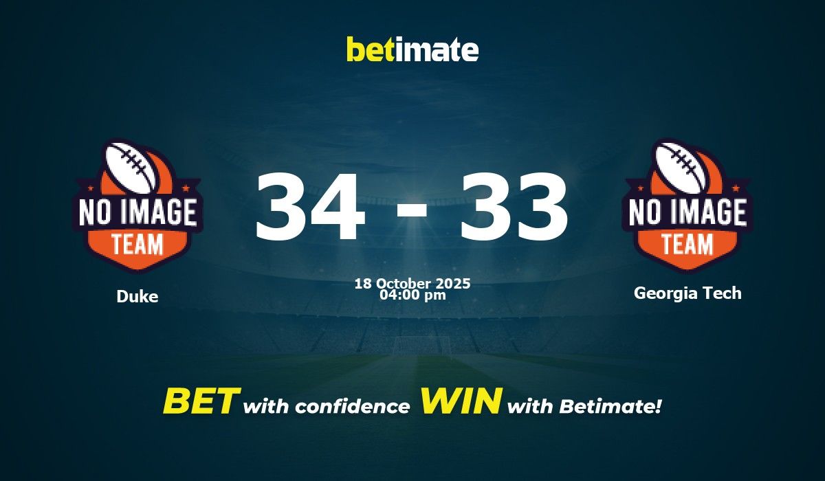 Duke vs Georgia Tech American Football Prediction, Odds & Betting Tips ...