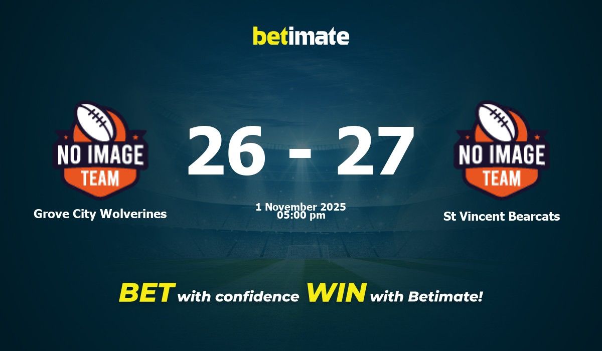 Grove City Wolverines vs St Vincent Bearcats American Football ...