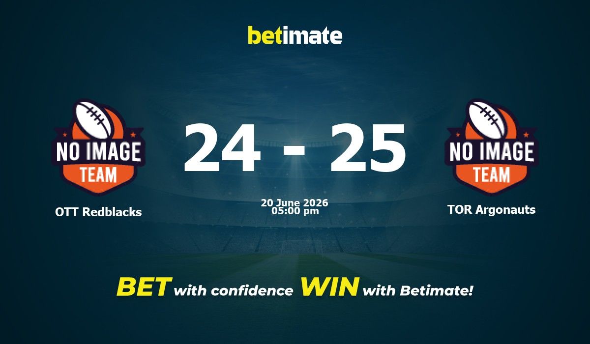 OTT Redblacks vs TOR Argonauts American Football Prediction, Odds ...