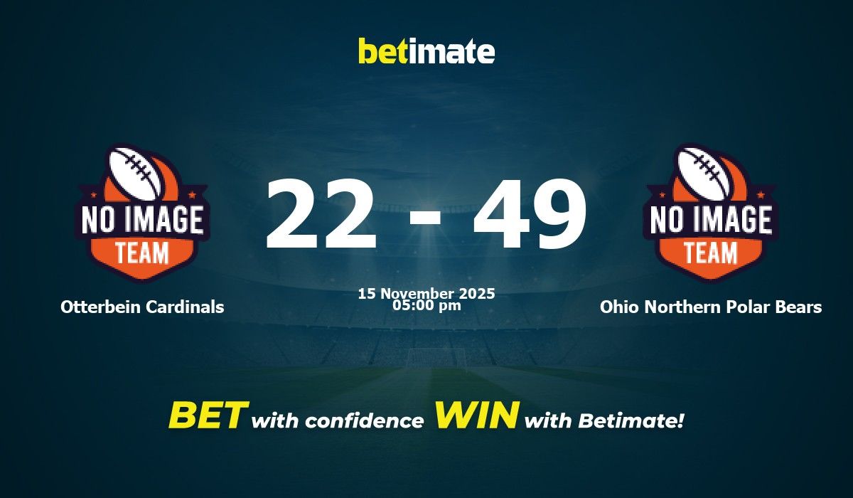 Otterbein Cardinals vs Ohio Northern Polar Bears American Football ...