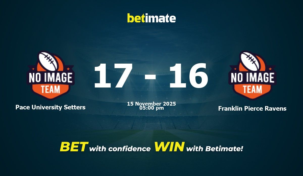 Pace University Setters vs Franklin Pierce Ravens American Football ...