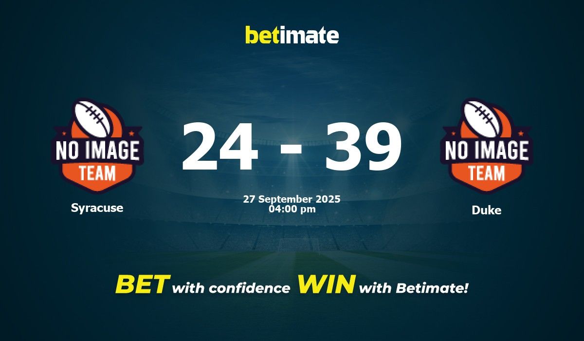 Syracuse vs Duke American Football Prediction, Odds & Betting Tips 09 ...
