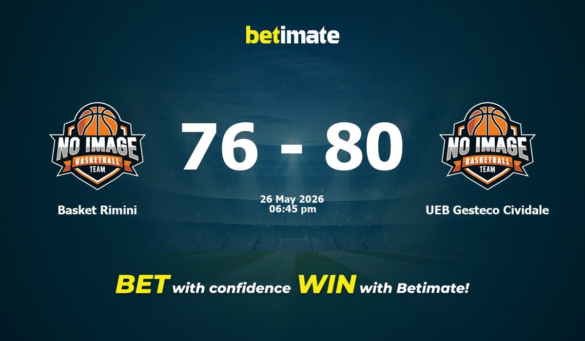 Basket Rimini vs UEB Gesteco Cividale Basketball Prediction, Odds ...