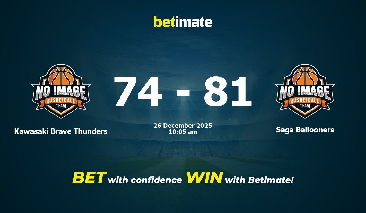 Kawasaki Brave Thunders vs Saga Ballooners Basketball Prediction, Odds ...