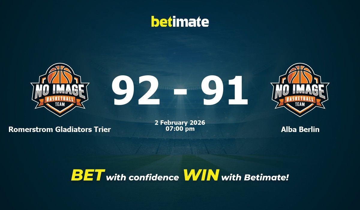Romerstrom Gladiators Trier vs Alba Berlin Basketball Prediction, Odds ...