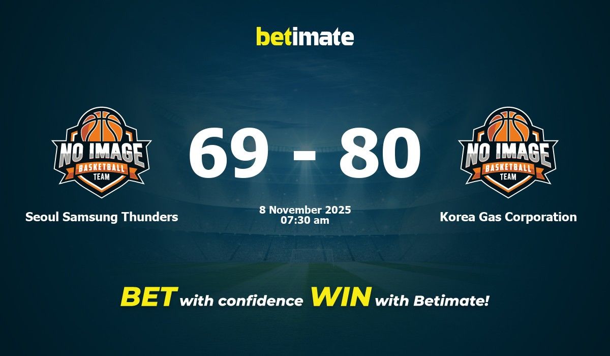 Seoul Samsung Thunders vs Korea Gas Corporation Basketball Prediction ...