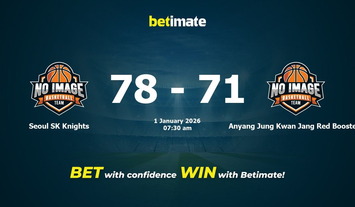 Seoul SK Knights vs Anyang Jung Kwan Jang Red Boosters Basketball ...
