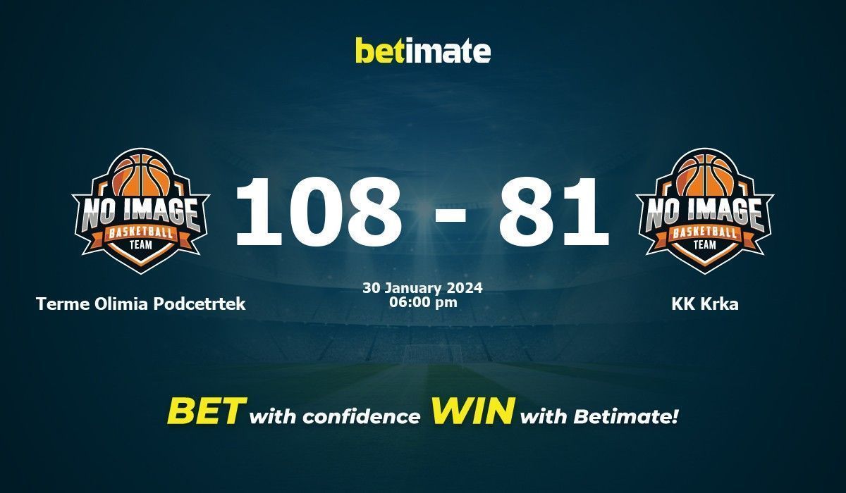 Terme Olimia Podcetrtek vs KK Krka Basketball Prediction, Odds & Betting Tips 01/30/2024