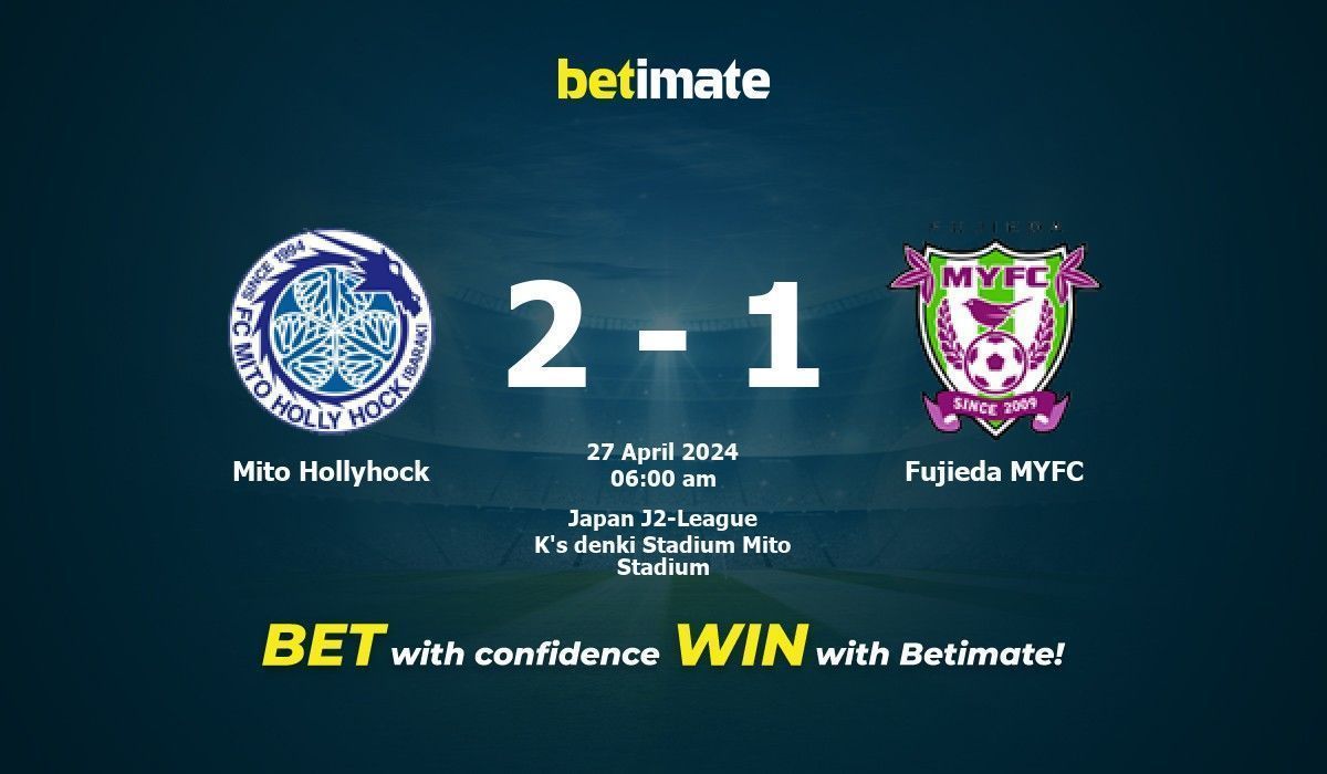 Mito Hollyhock gegen Fujieda MYFC Vorhersage, Quoten und Wetttipps 27.04.2024