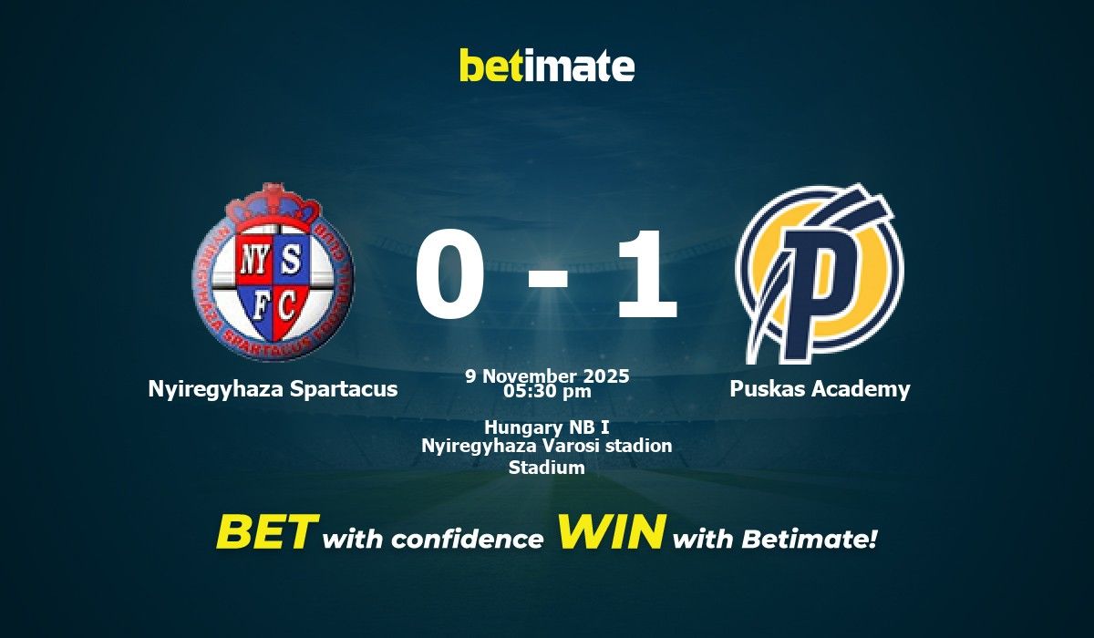 Nyiregyhaza Spartacus gegen Puskás Academy: Prognose, Quoten & Wett-Tipps 11.09.2025