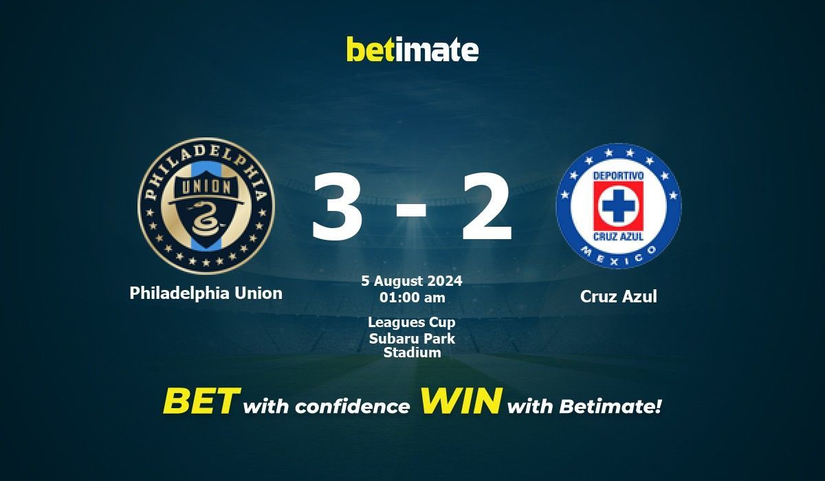 Philadelphia Union vs. Cruz Azul Vorhersage, Quoten & Wetttipps 08/05/2024