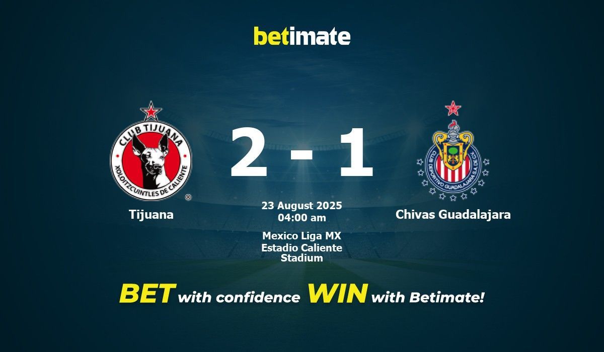 Tijuana vs. Chivas Guadalajara – Vorhersage, Quoten & Wetttipps 23.08.2025