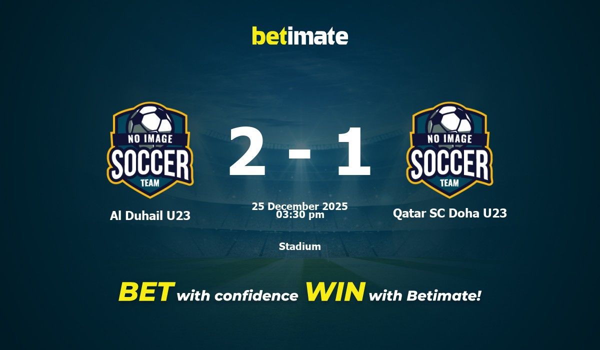 Al Duhail U23 vs Qatar SC Doha U23 Forudsigelse, odds og spiltips 25/12 ...