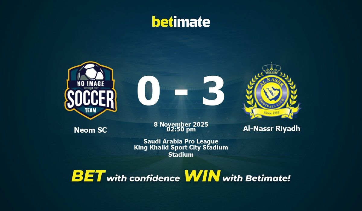 Neom SC vs Al-Nassr Riyadh Forudsigelser, Odds & Spiltips 11/08/2025