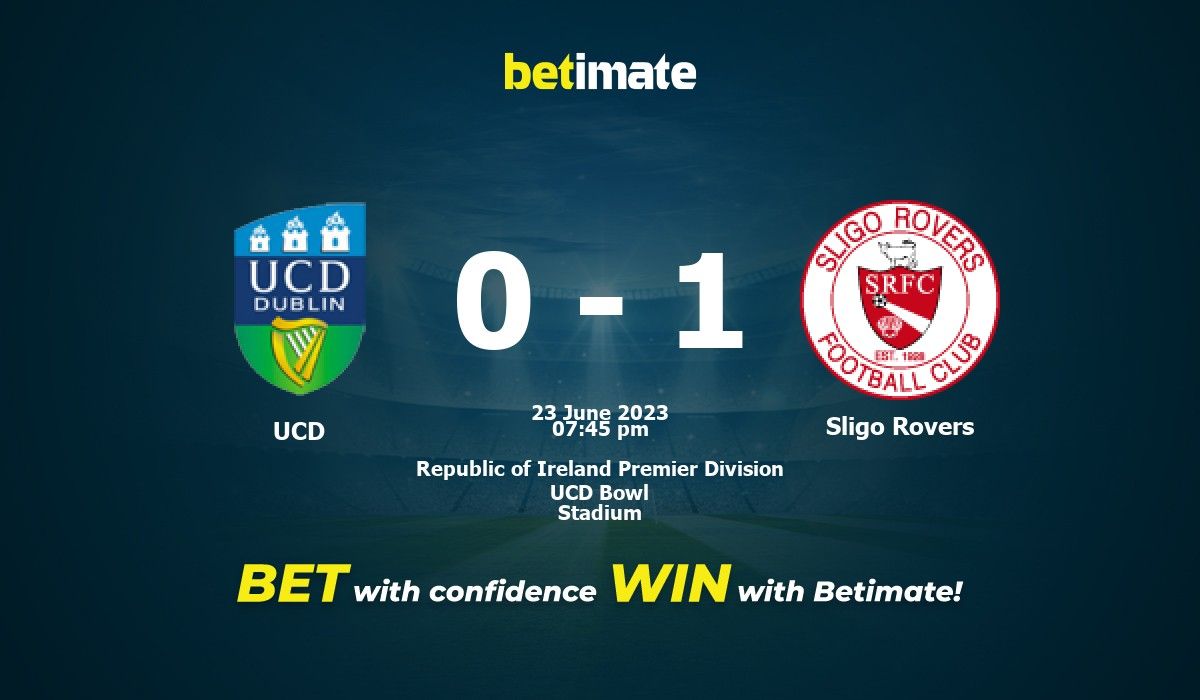 UCD vs Sligo Rovers Forudsigelse, odds og væddemål 23/06/2023