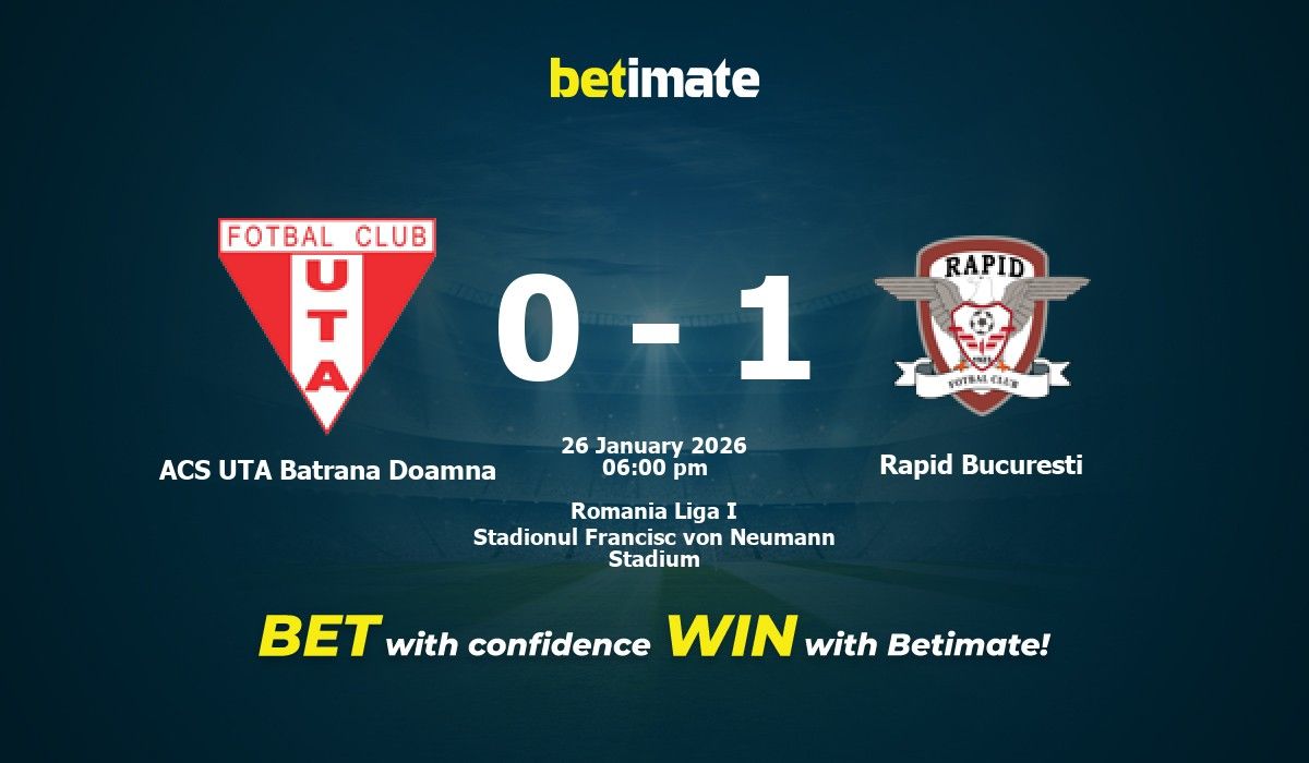 ACS UTA Batrana Doamna vs Rapid Bucuresti Prediction, Odds & Betting ...