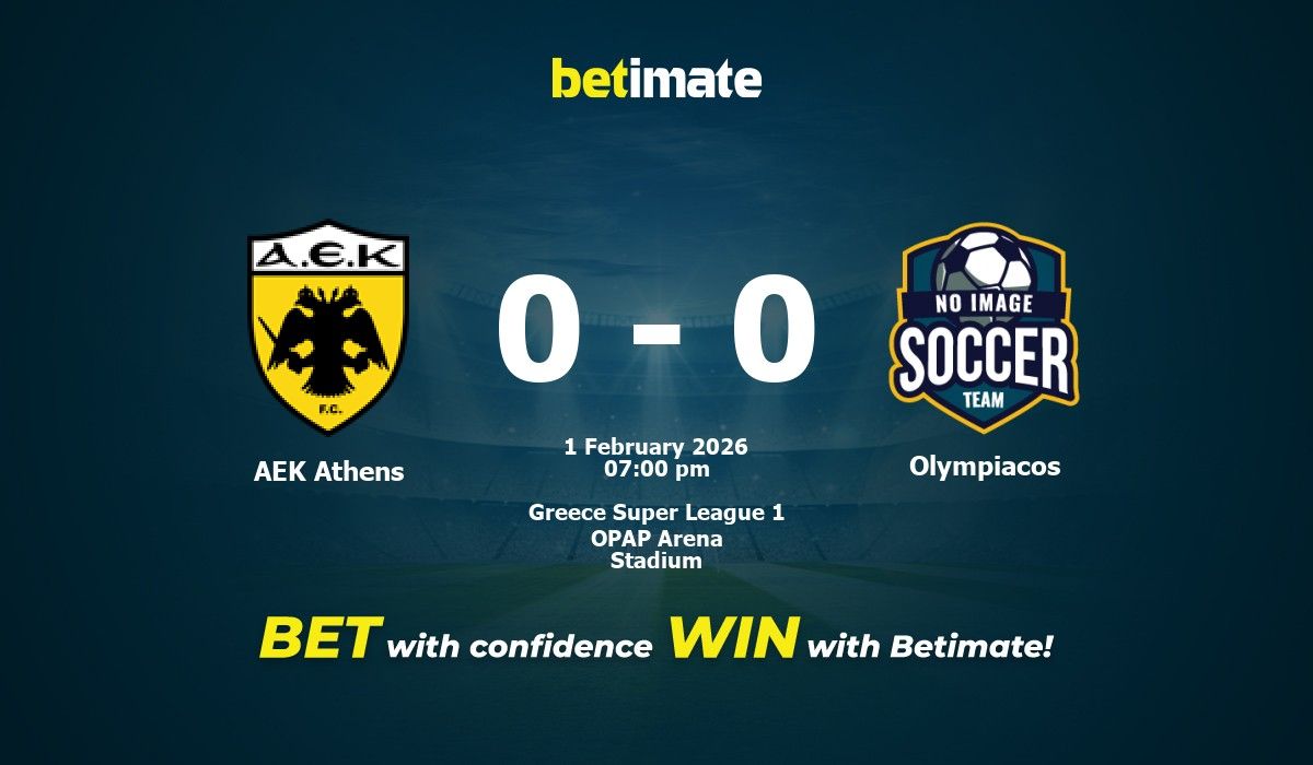 AEK Athens vs Olympiacos Prediction, Odds & Betting Tips 02/01/2026