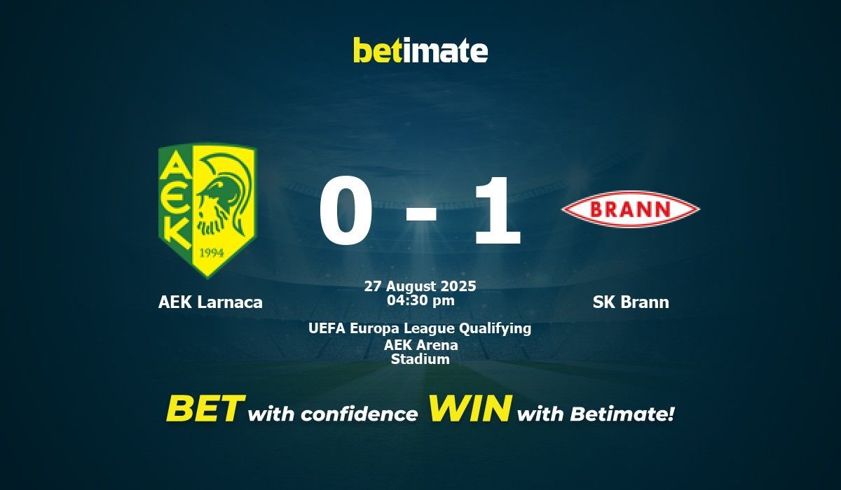 AEK Larnaca vs SK Brann Prediction, Odds & Betting Tips 08/27/2025