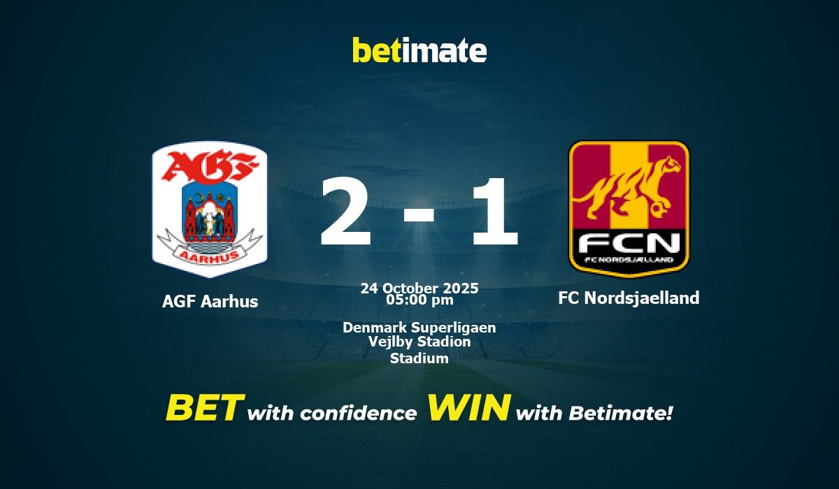 AGF Aarhus vs FC Nordsjaelland Prediction, Odds & Betting Tips 10/24/2025