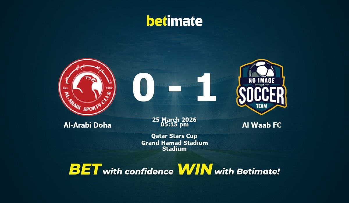 Al-Arabi Doha vs Al Waab FC Prediction, Odds & Betting Tips 03/25/2026