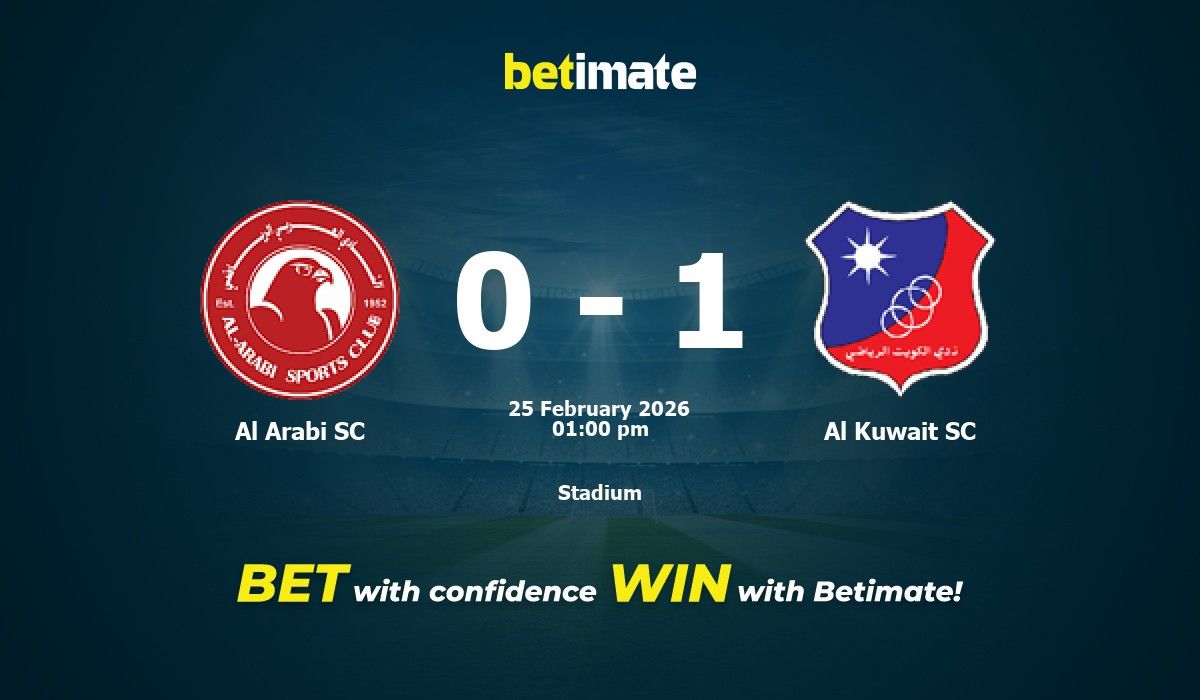 Al Arabi SC vs Al Kuwait SC Prediction, Odds & Betting Tips 02/25/2026