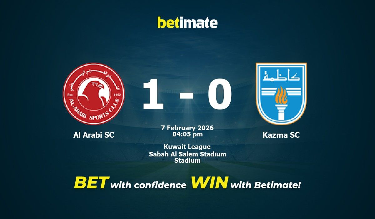 Al Arabi SC vs Kazma SC Prediction, Odds & Betting Tips 02/07/2026
