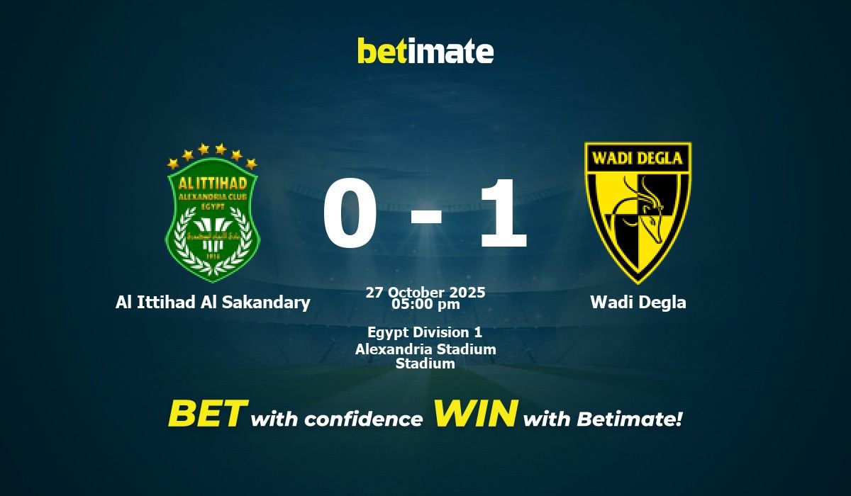 Al Ittihad Al Sakandary vs Wadi Degla Prediction, Odds & Betting Tips ...