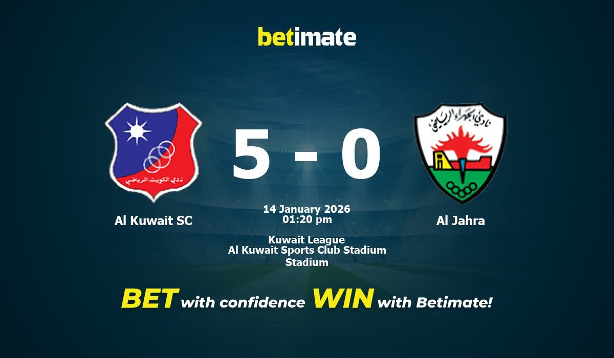 Al Kuwait SC vs Al Jahra Prediction, Odds & Betting Tips 01/14/2026