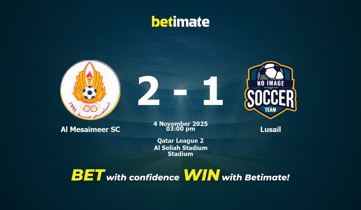 Al Mesaimeer SC vs Lusail Prediction, Odds & Betting Tips 11/04/2025