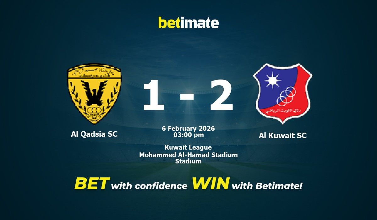 Al Qadsia SC vs Al Kuwait SC Prediction, Odds & Betting Tips 02/06/2026