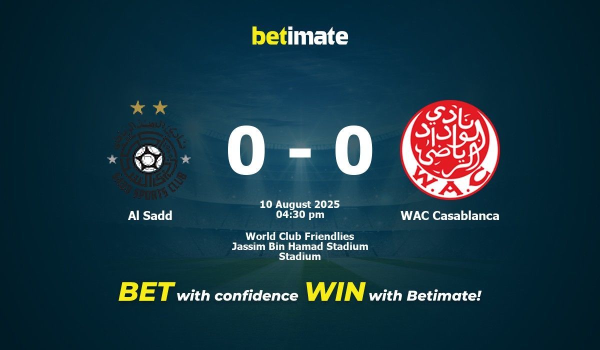 Al Sadd vs WAC Casablanca Prediction, Odds & Betting Tips 08/10/2025