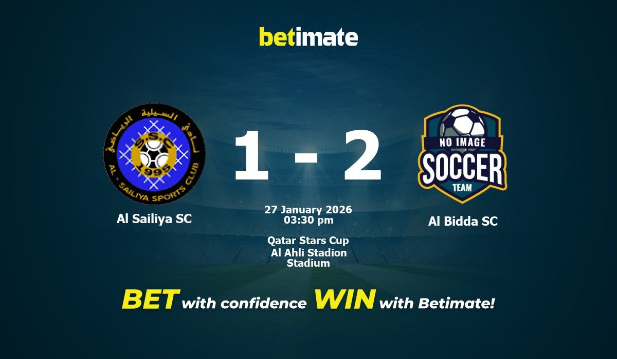 Al Sailiya SC vs Al Bidda SC Prediction, Odds & Betting Tips 01/27/2026