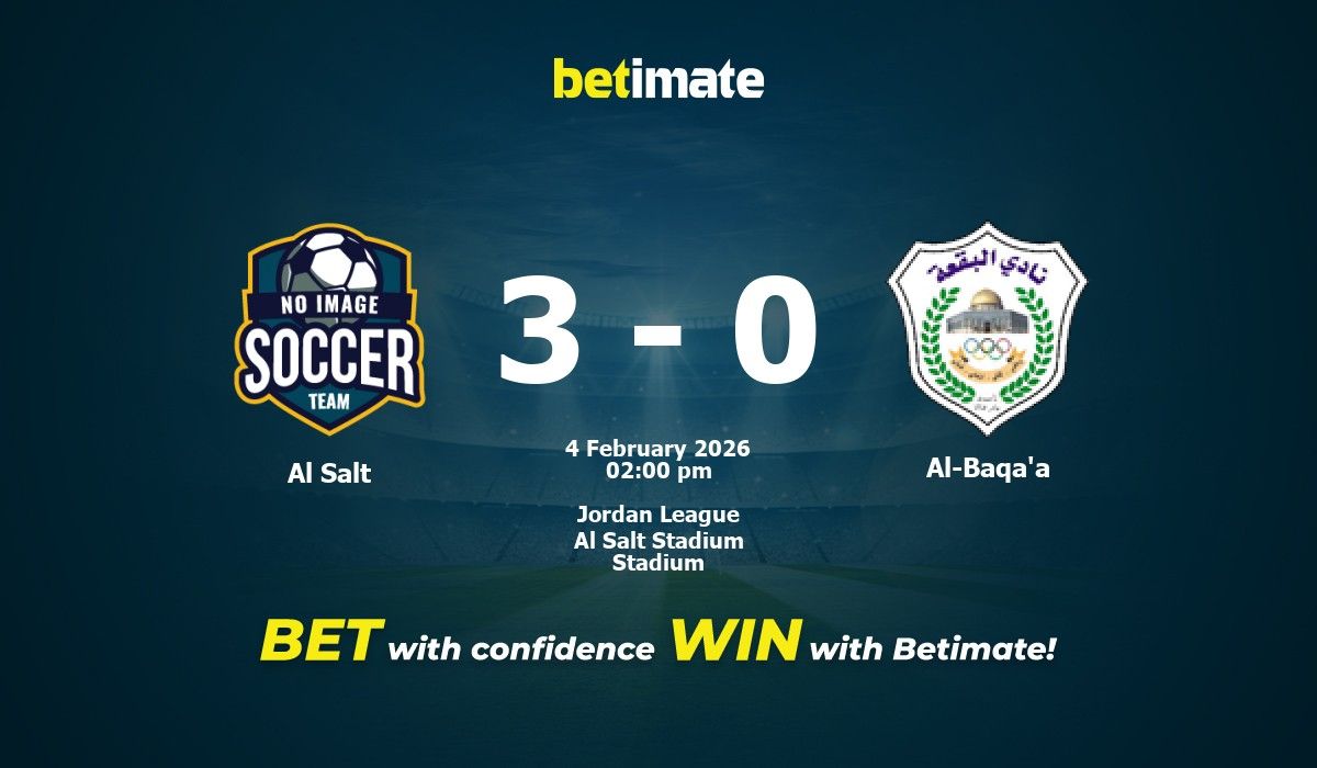 Al Salt vs Al-Baqa'a Prediction, Odds & Betting Tips 02/04/2026