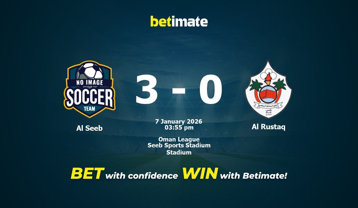 Al Seeb vs Al Rustaq Prediction, Odds & Betting Tips 01/07/2026