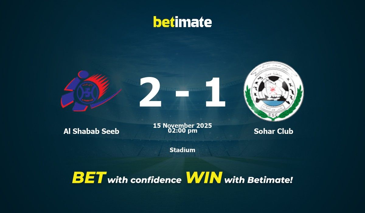 Al Shabab Seeb vs Sohar Club Prediction, Odds & Betting Tips 11/15/2025