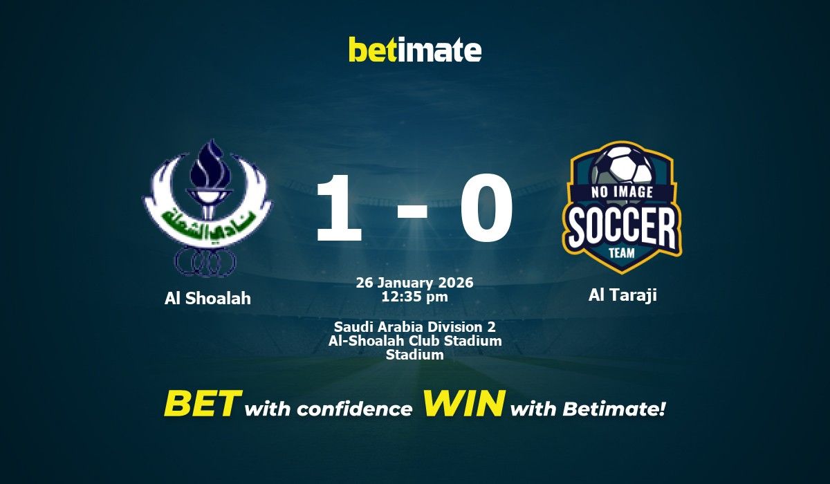Al Shoalah vs Al Taraji Prediction, Odds & Betting Tips 01/26/2026