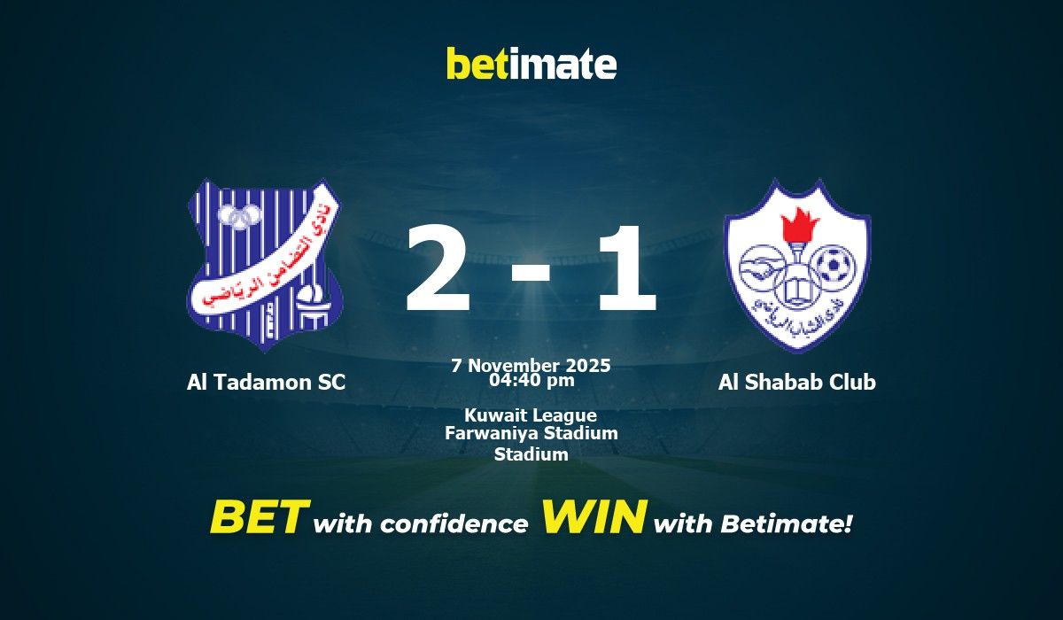 Al Tadamon SC vs Al Shabab Club Prediction, Odds & Betting Tips 11/07/2025