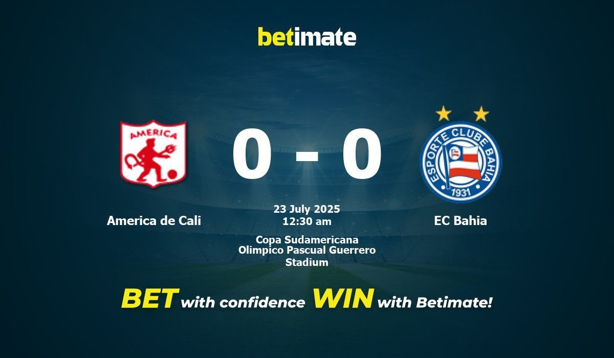 America de Cali vs EC Bahia Prediction, Odds & Betting Tips 07/23/2025