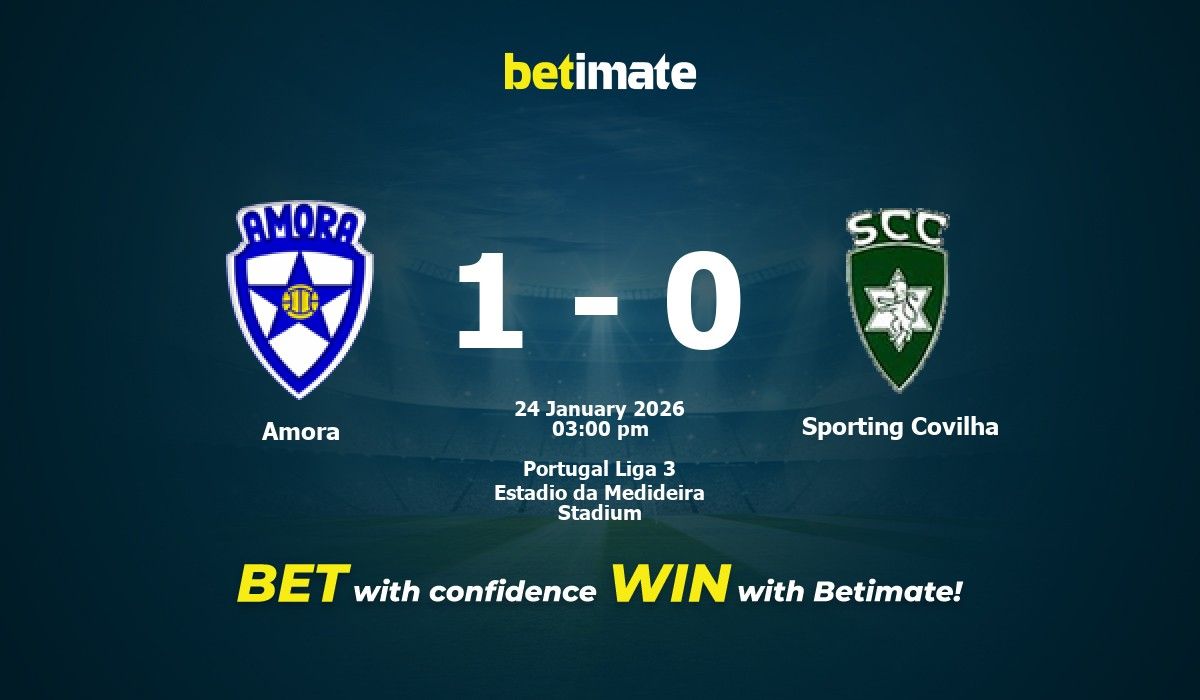 Amora vs Sporting Covilha Prediction, Odds & Betting Tips 01/24/2026