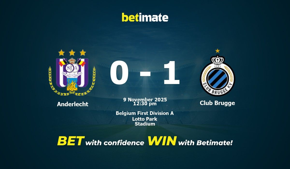 Anderlecht vs Club Brugge Prediction, Odds & Betting Tips 11/09/2025