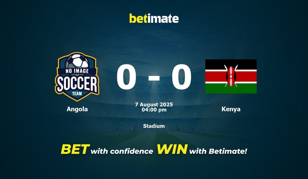 Angola vs Kenya Prediction, Odds & Betting Tips 08/07/2025