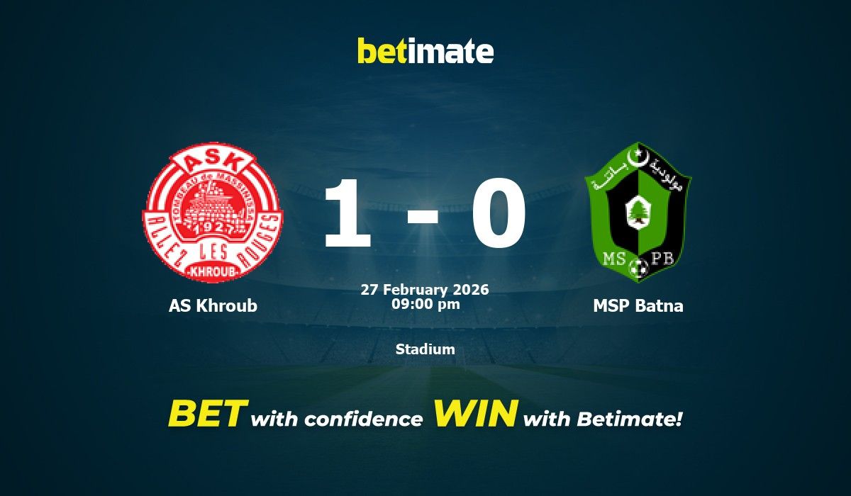 AS Khroub vs MSP Batna Prediction, Odds & Betting Tips 02/27/2026