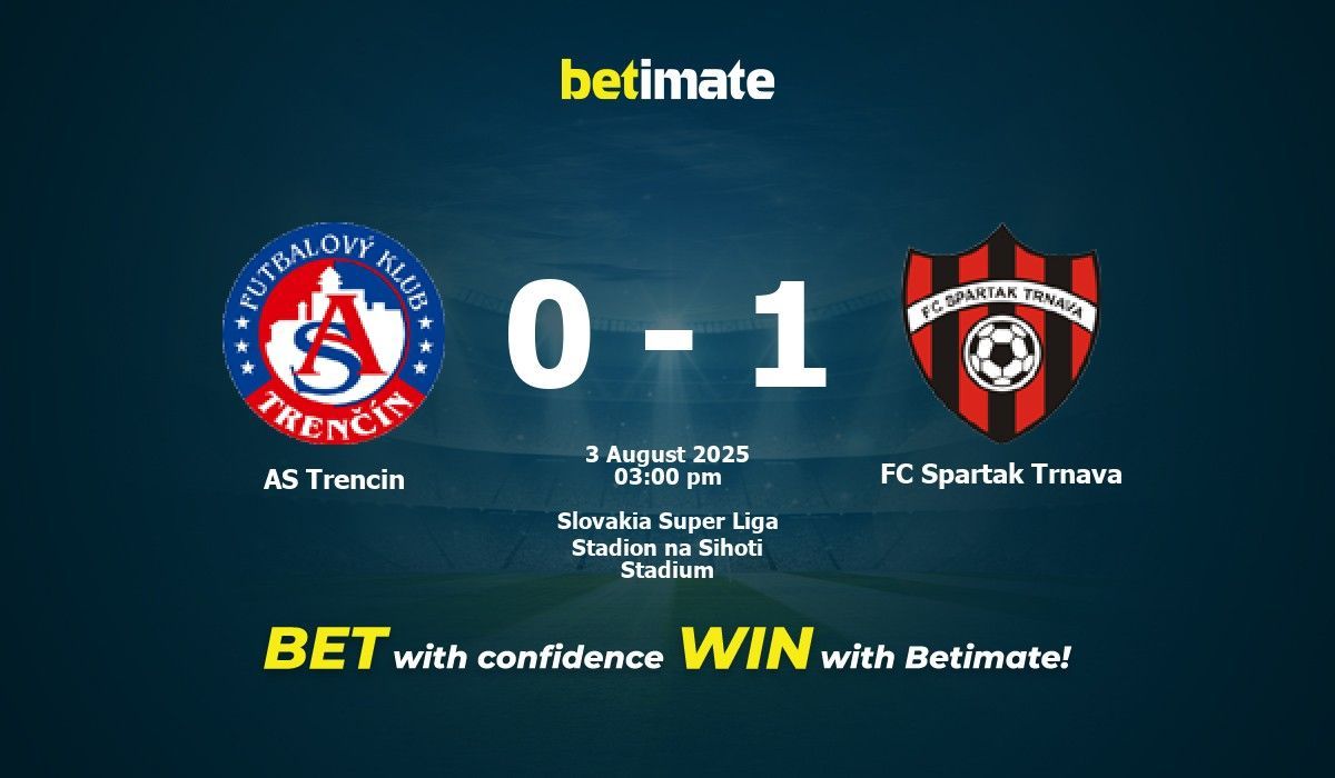 AS Trencin vs FC Spartak Trnava Prediction, Odds & Betting Tips 08/03/2025
