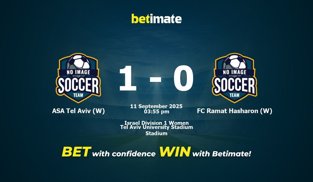 ASA Tel Aviv (W) vs FC Ramat Hasharon (W) Prediction, Odds & Betting ...